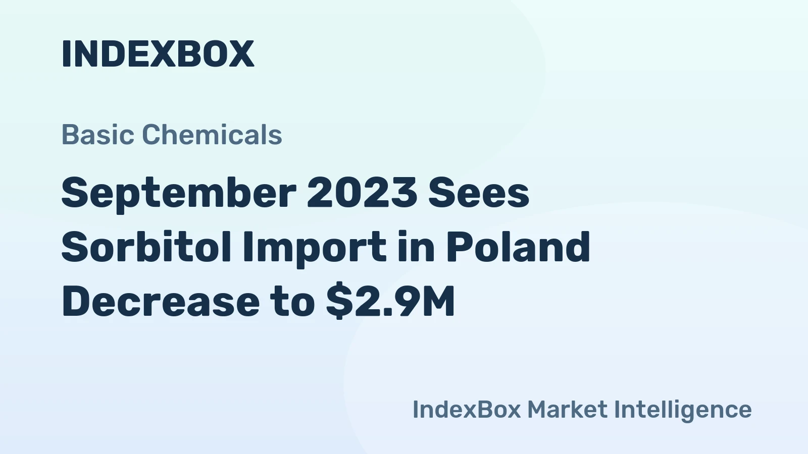 September 2023 Sees Sorbitol Import in Poland Decrease to $2.9M