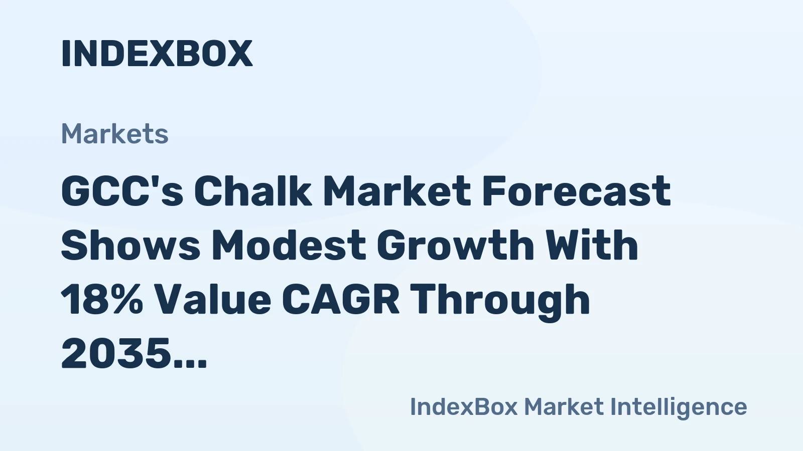 GCC's Chalk Market Forecast Shows Modest Growth With 18% Value CAGR Through 2035