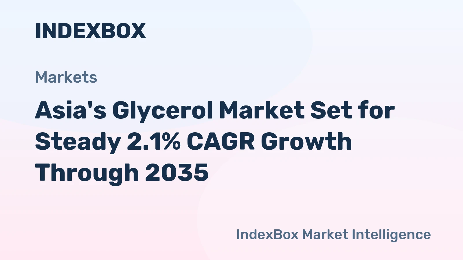 Asia's Glycerol Market Set for Steady 2.1% CAGR Growth Through 2035