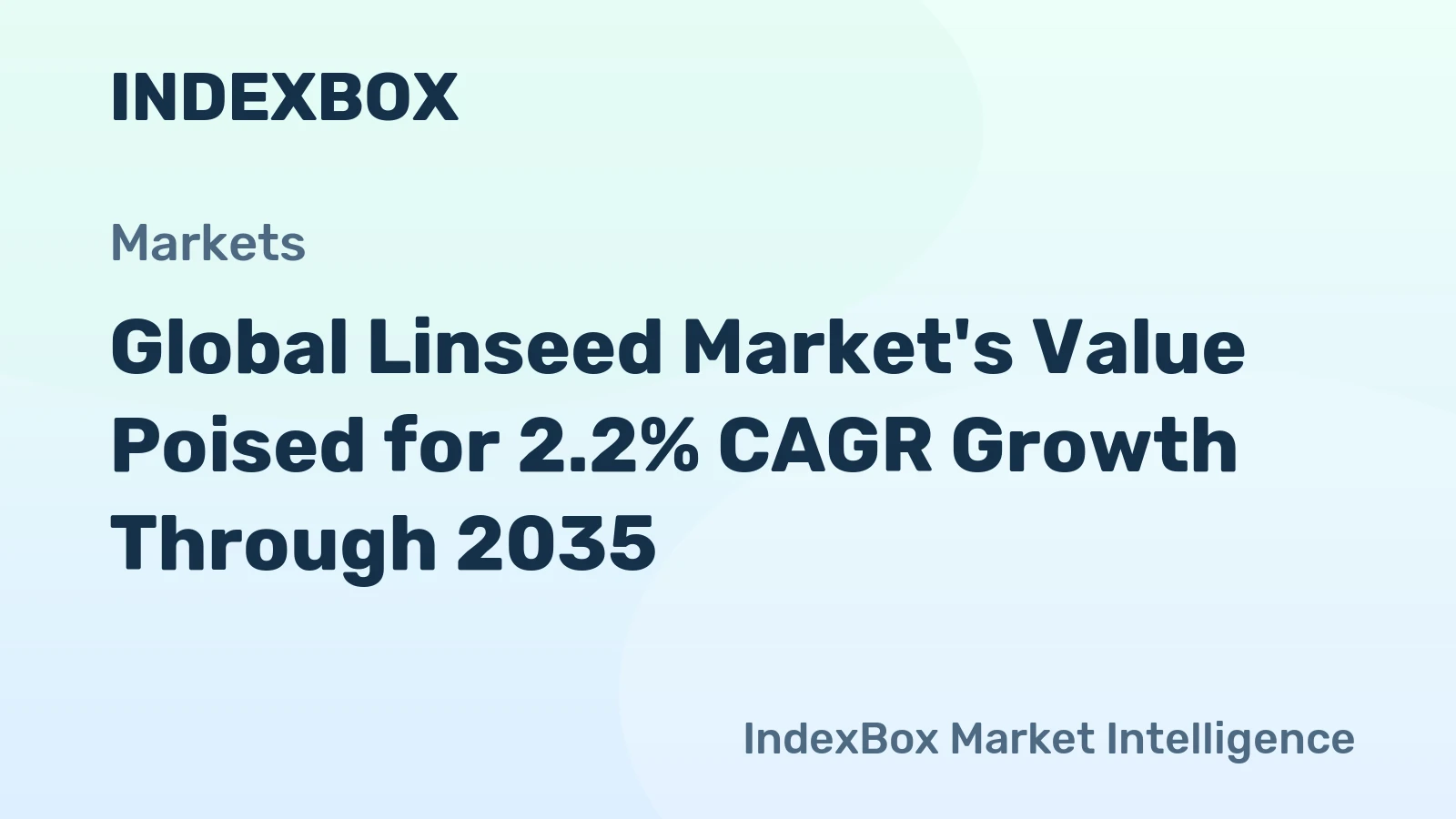 Global Linseed Market's Value Poised for 2.2% CAGR Growth Through 2035