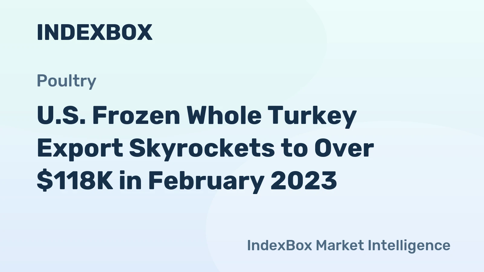 U.S. Frozen Whole Turkey Export Skyrockets to Over $118K in February 2023