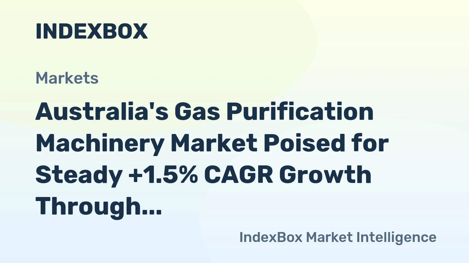 Australia's Gas Purification Machinery Market Poised for Steady +1.5% CAGR Growth Through 2035