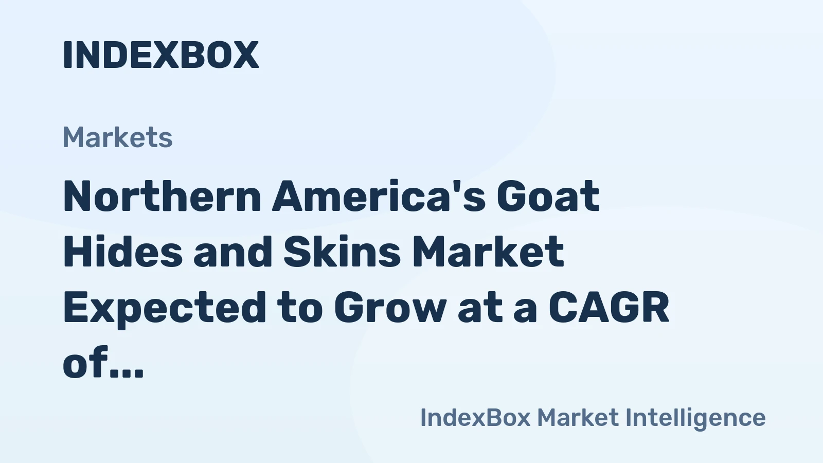 Northern America's Goat Hides and Skins Market Expected to Grow at a CAGR of +1.9% by 2035