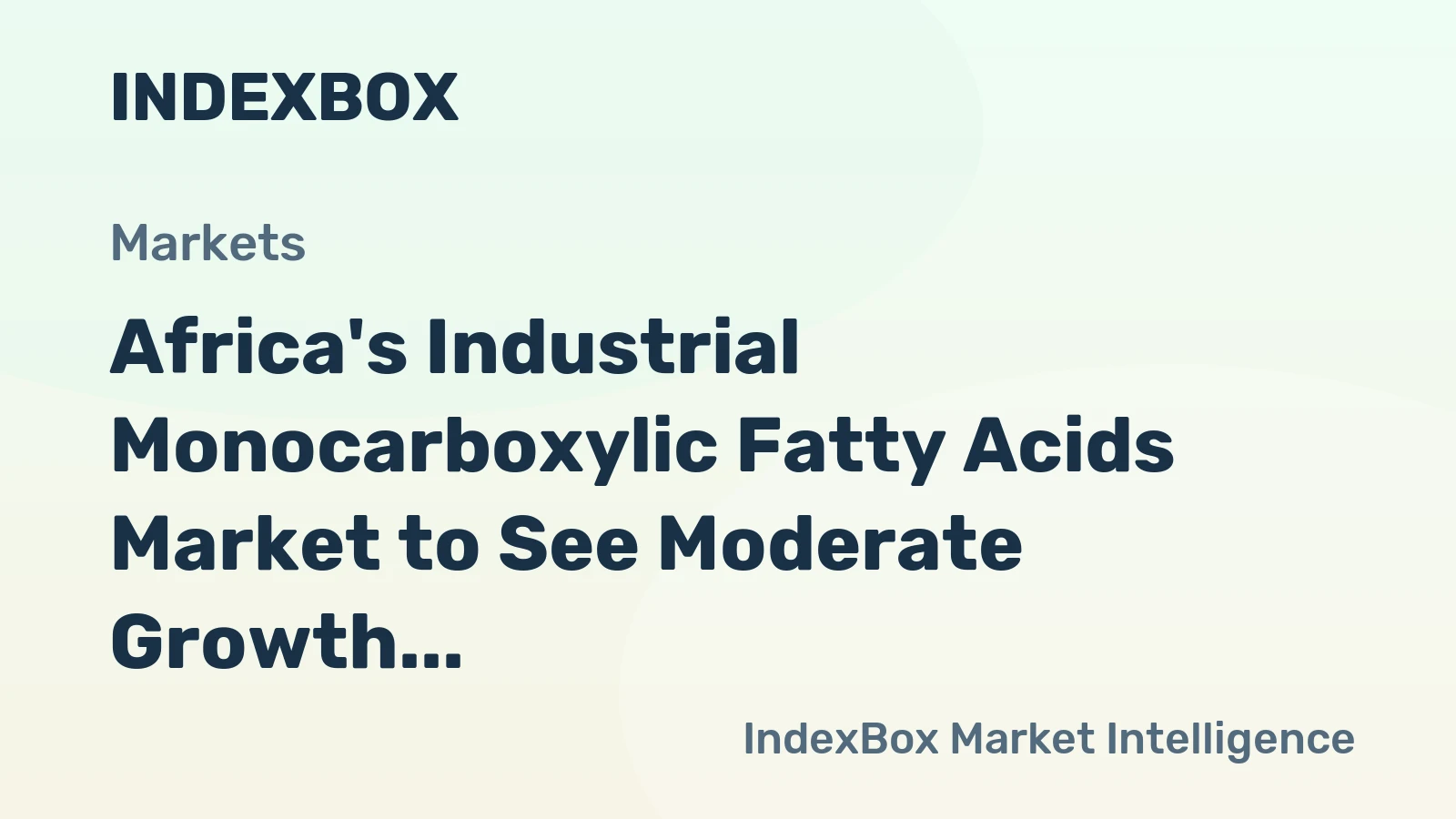 Africa's Industrial Monocarboxylic Fatty Acids Market to See Moderate Growth With 1.6% CAGR Through 2035