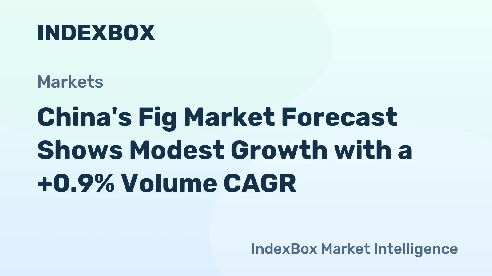 China's Fig Market Forecast Shows Modest Growth with a +0.9% Volume CAGR