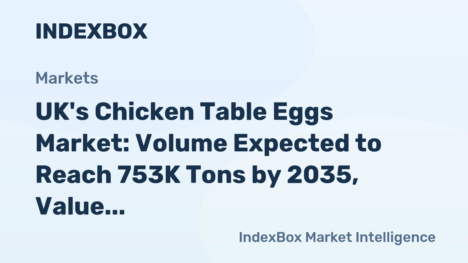 UK's Chicken Table Eggs Market: Volume Expected to Reach 753K Tons by 2035, Value to Hit $871M