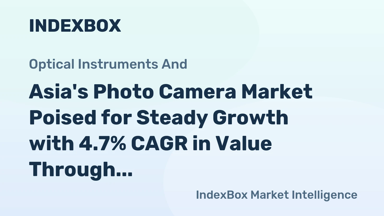 Asia's Photo Camera Market Poised for Steady Growth with 4.7% CAGR in Value Through 2035