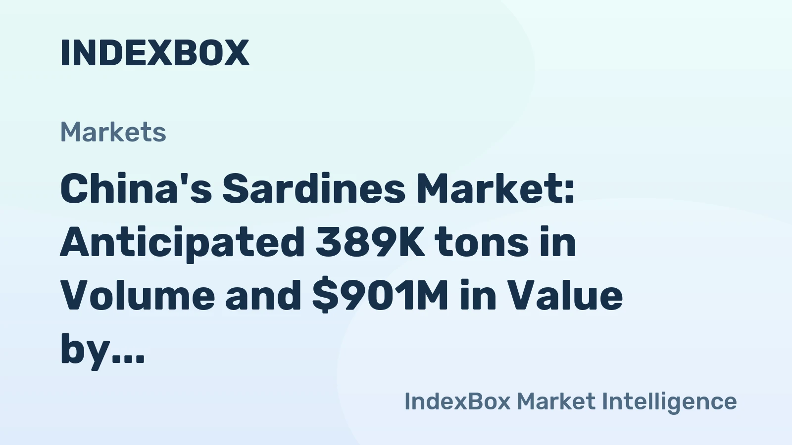 China's Sardines Market: Anticipated 389K tons in Volume and $901M in Value by 2035