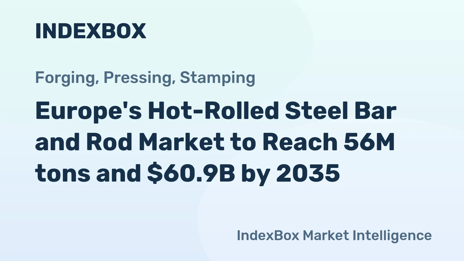 Europe's Hot-Rolled Steel Bar and Rod Market to Reach 56M tons and $60.9B by 2035