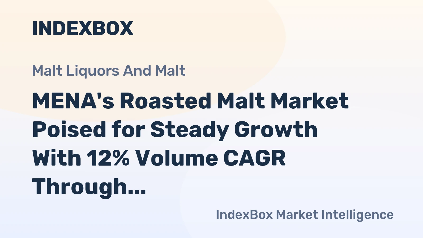 MENA's Roasted Malt Market Poised for Steady Growth With 12% Volume CAGR Through 2035