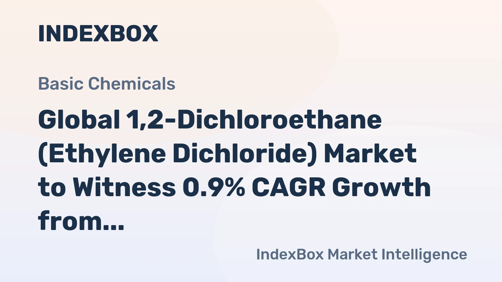 Global 1,2-Dichloroethane (Ethylene Dichloride) Market to Witness 0.9% CAGR Growth from 2024 to 2035