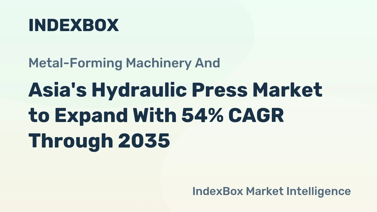 Asia's Hydraulic Press Market to Expand With 54% CAGR Through 2035