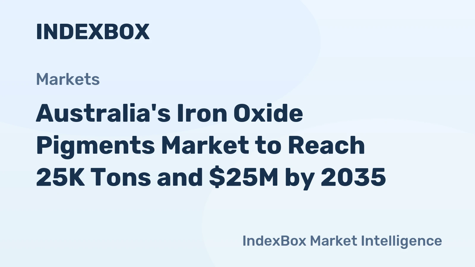 Australia's Iron Oxide Pigments Market to Reach 25K Tons and $25M by 2035