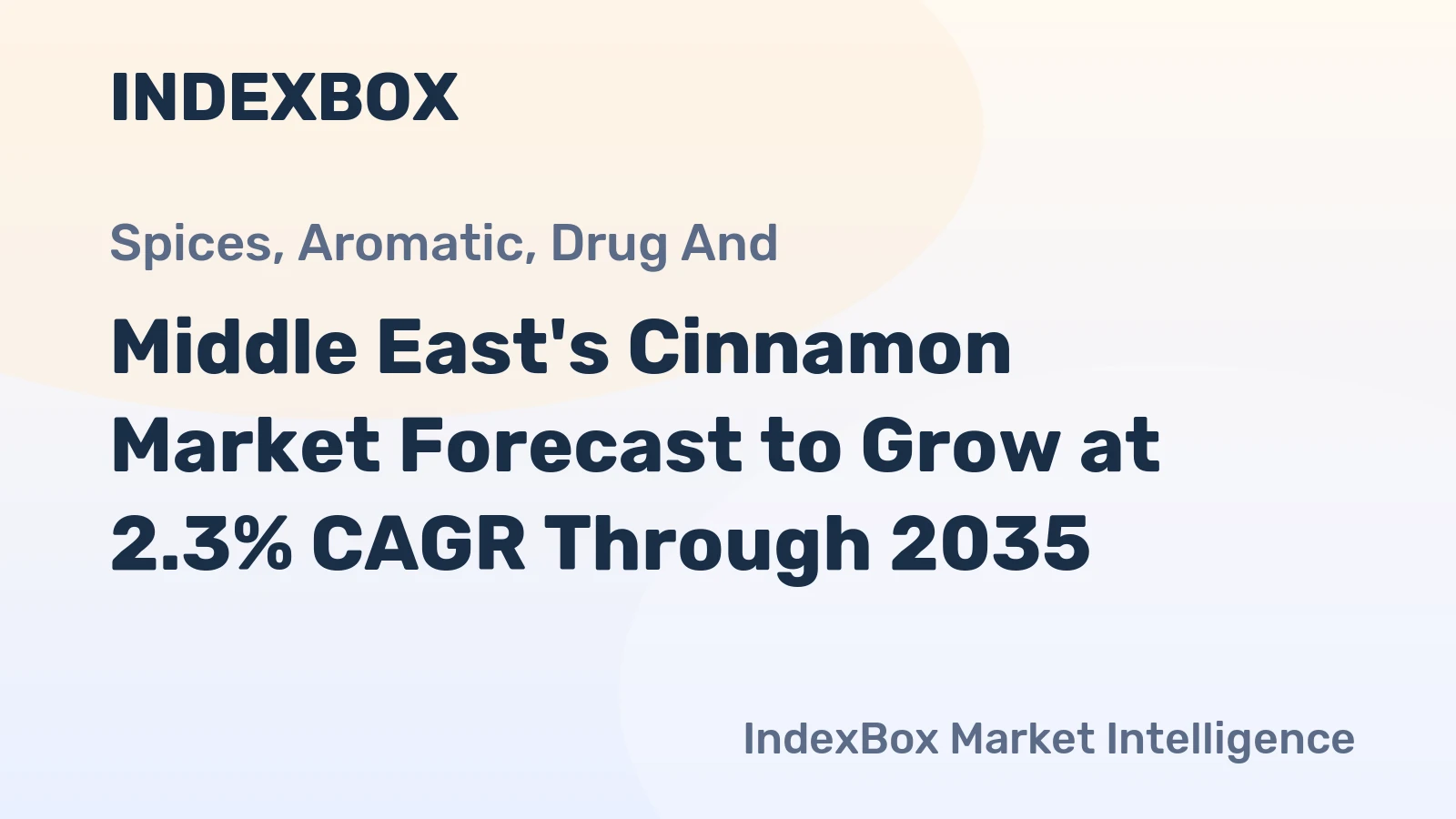 Middle East's Cinnamon Market Forecast to Grow at 2.3% CAGR Through 2035