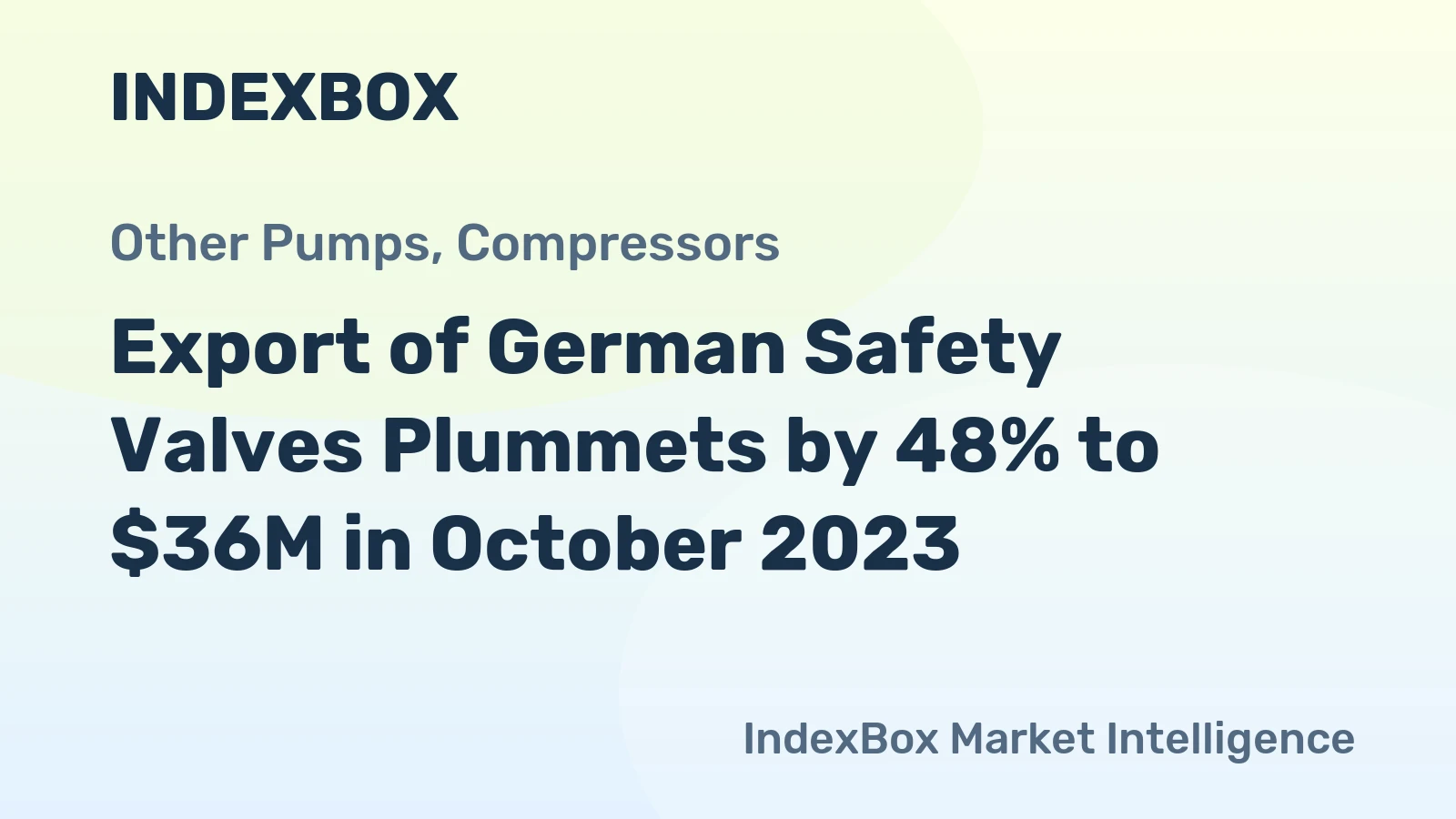 Export of German Safety Valves Plummets by 48% to $36M in October 2023