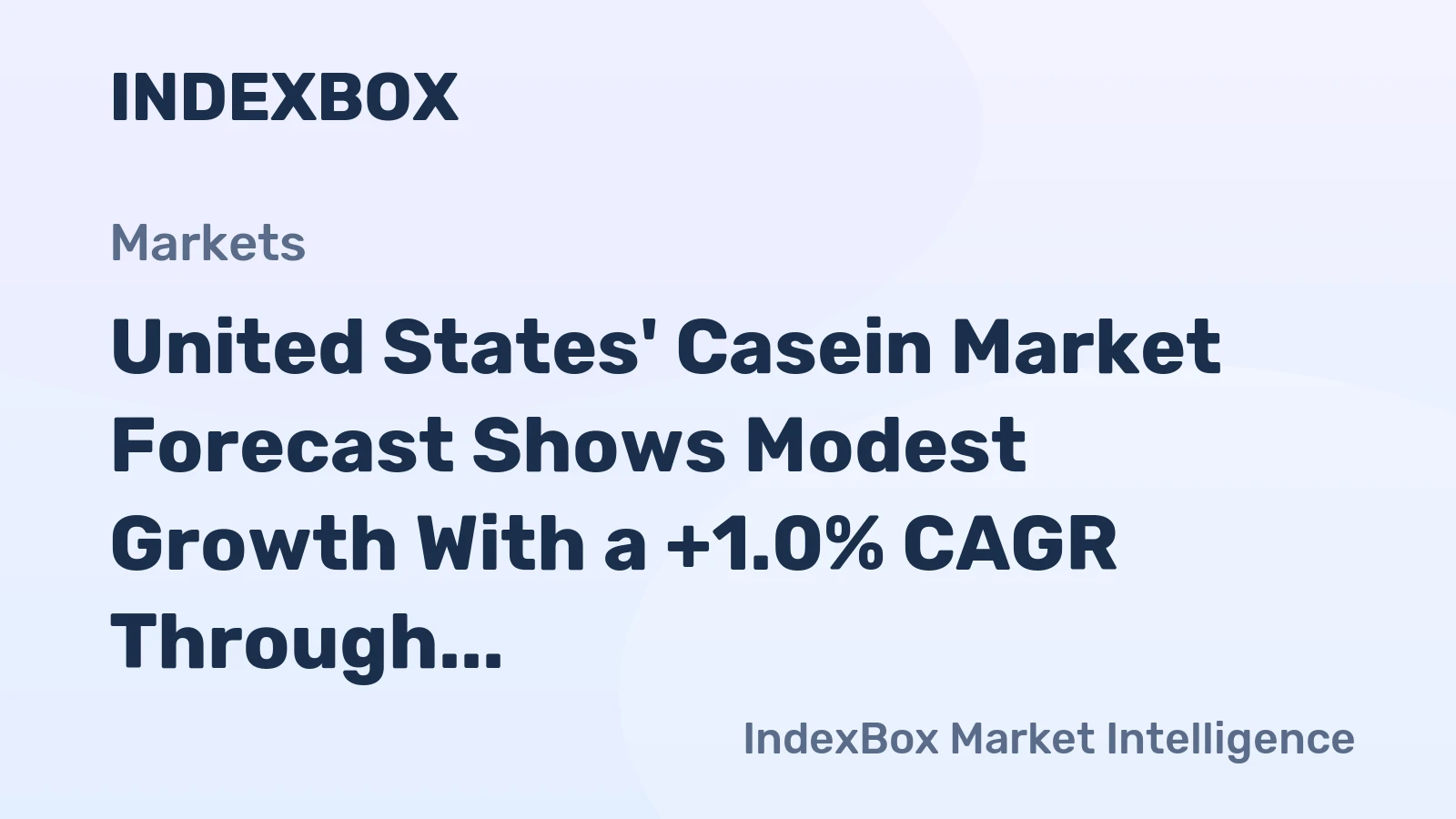 United States' Casein Market Forecast Shows Modest Growth With a +1.0% CAGR Through 2035