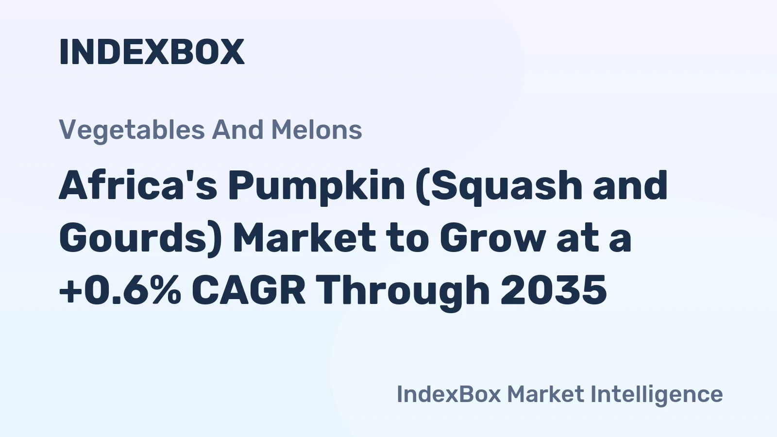 Africa's Pumpkin (Squash and Gourds) Market to Grow at a +0.6% CAGR Through 2035