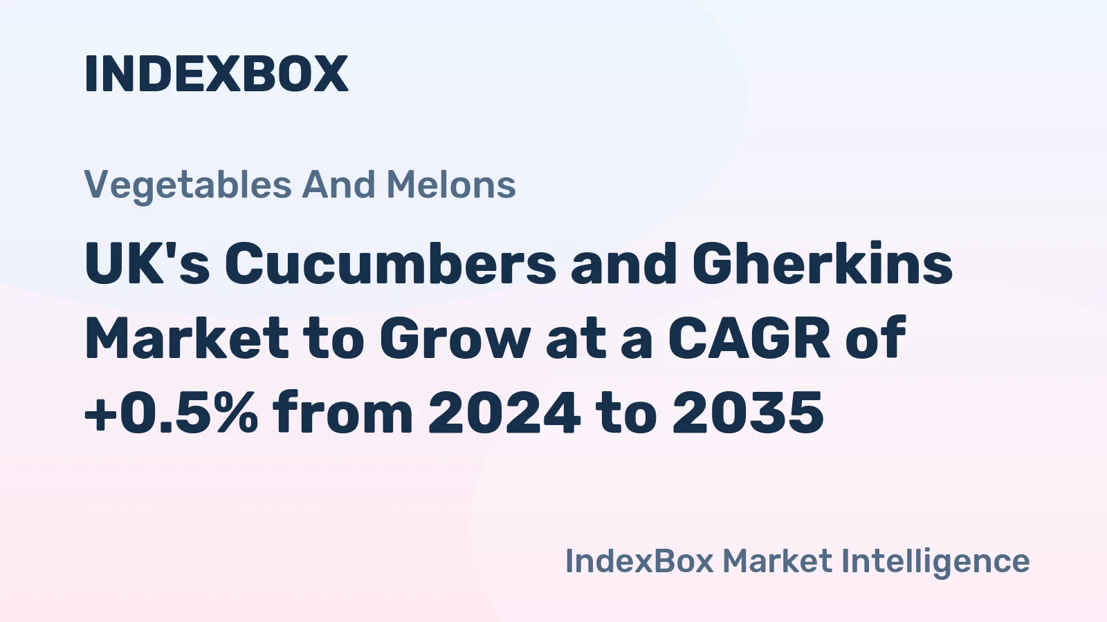 UK's Cucumbers and Gherkins Market to Grow at a CAGR of +0.5% from 2024 to 2035