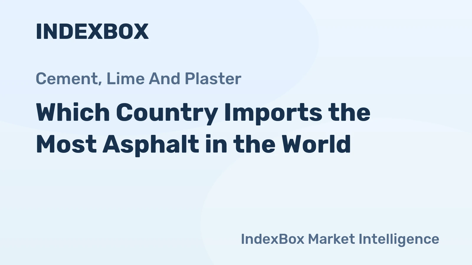 Which Country Imports the Most Asphalt in the World?