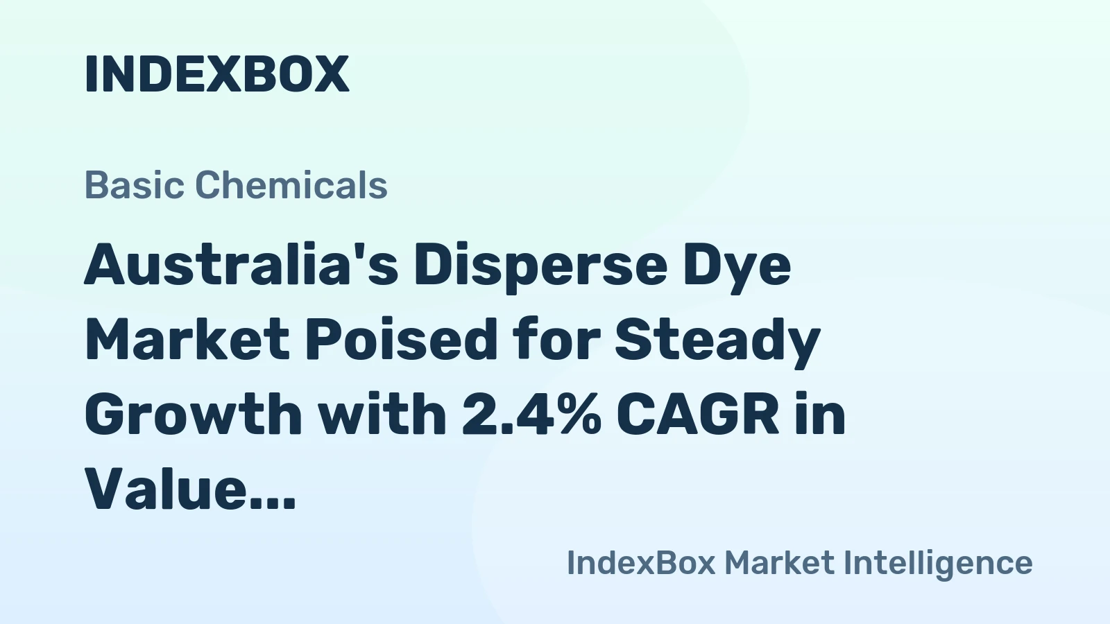 Australia's Disperse Dye Market Poised for Steady Growth with 2.4% CAGR in Value Through 2035