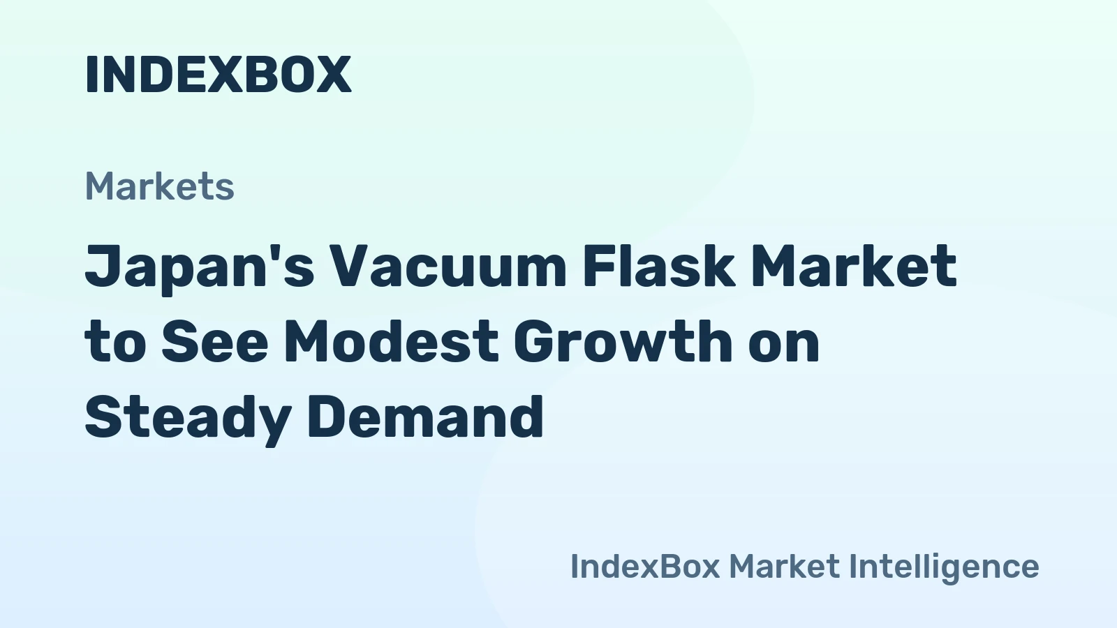 Japan's Vacuum Flask Market to See Modest Growth on Steady Demand