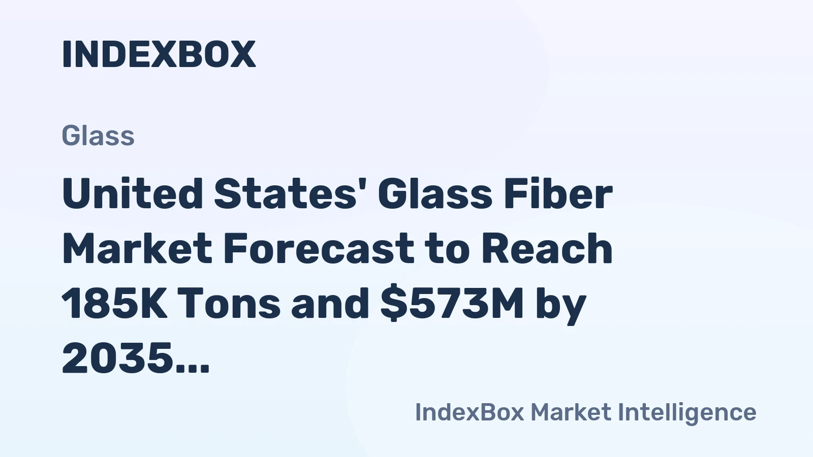 United States' Glass Fiber Market Forecast to Reach 185K Tons and $573M by 2035