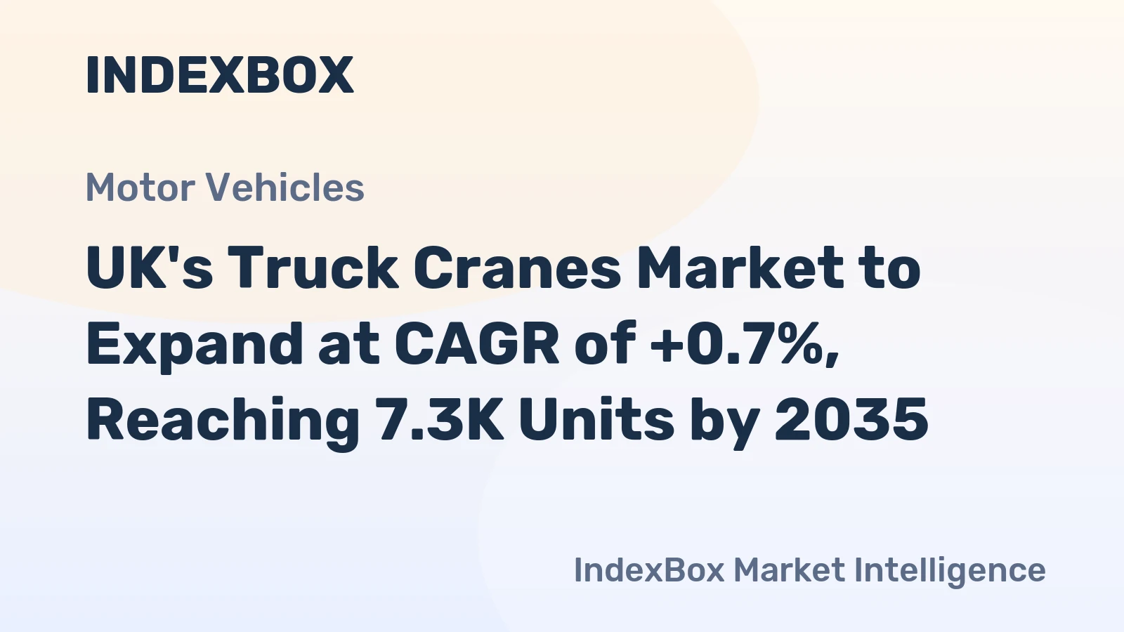 UK's Truck Cranes Market to Expand at CAGR of +0.7%, Reaching 7.3K Units by 2035
