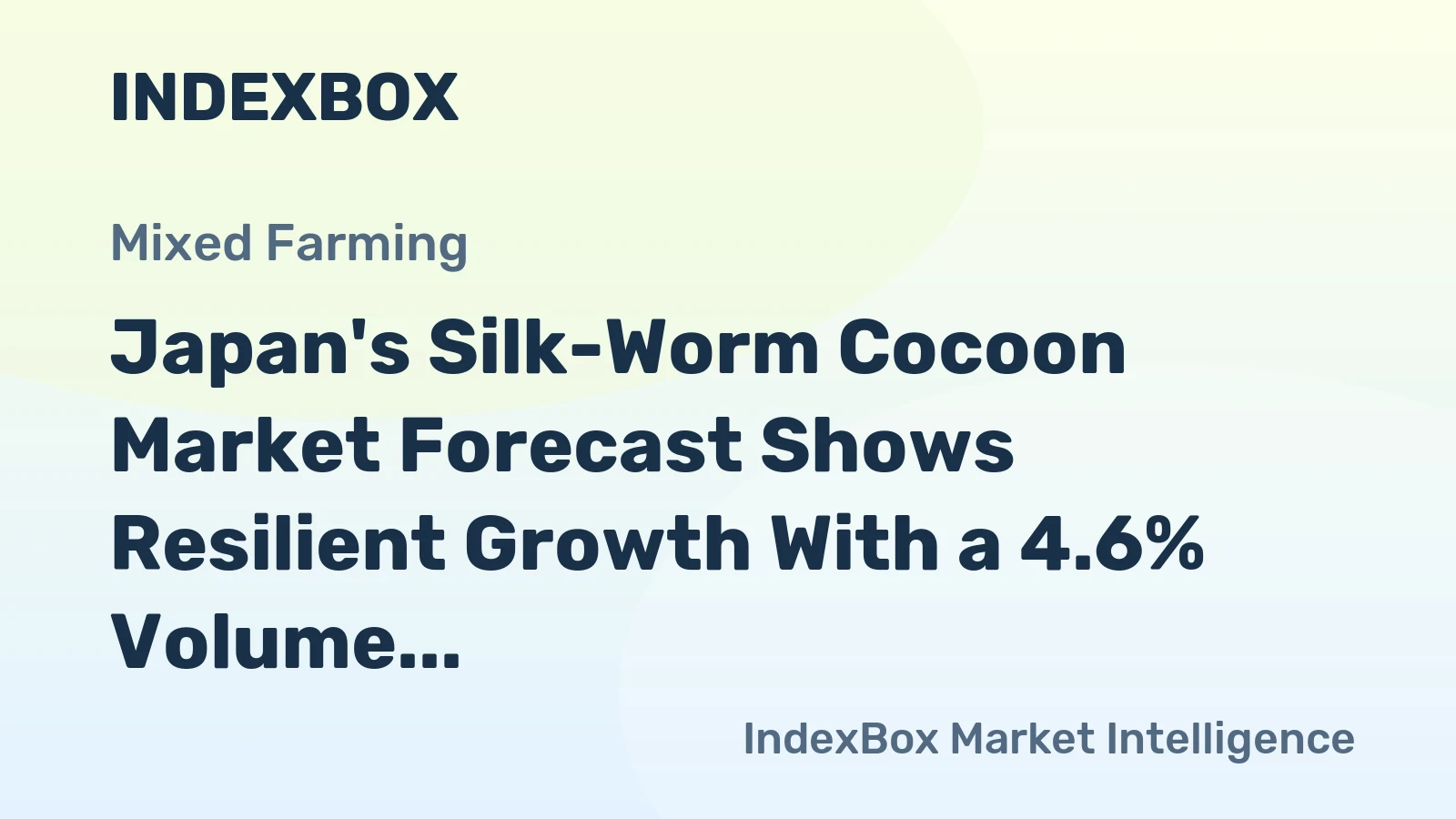 Japan's Silk-Worm Cocoon Market Forecast Shows Resilient Growth With a 4.6% Volume CAGR