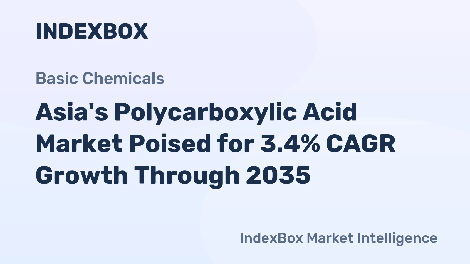 Asia's Polycarboxylic Acid Market Poised for 3.4% CAGR Growth Through 2035