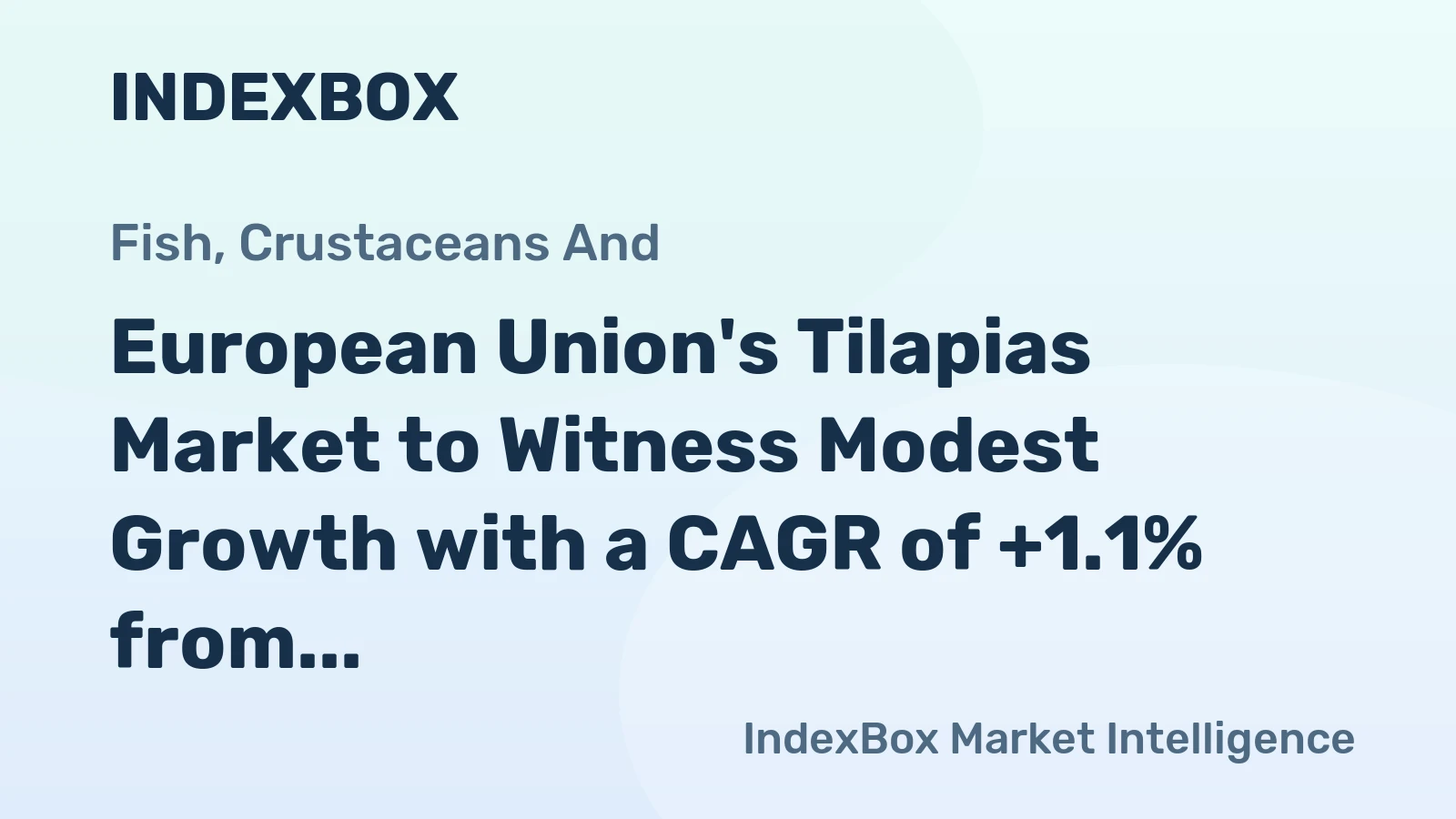 European Union's Tilapias Market to Witness Modest Growth with a CAGR of +1.1% from 2024-2035