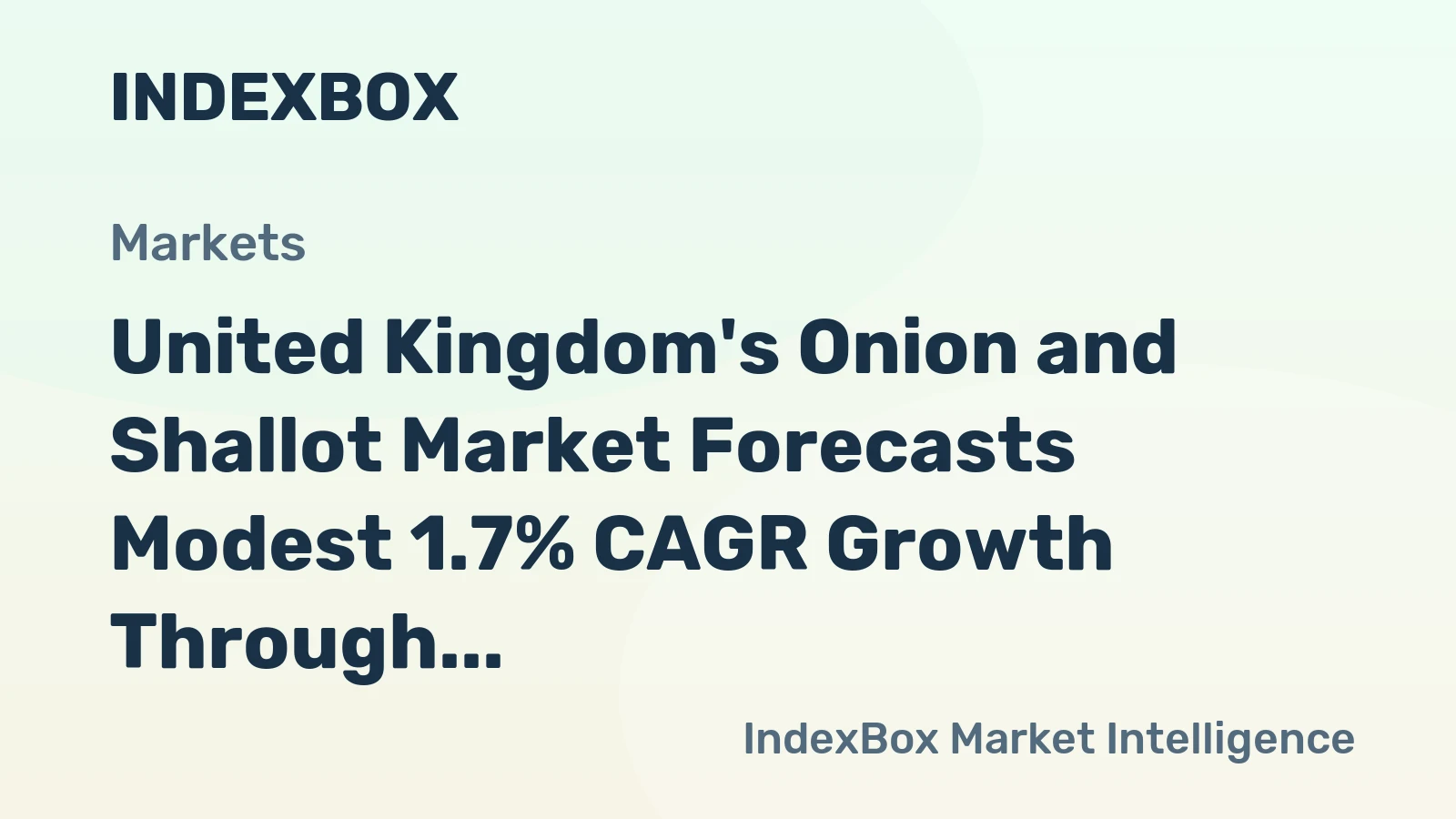 United Kingdom's Onion and Shallot Market Forecasts Modest 1.7% CAGR Growth Through 2035