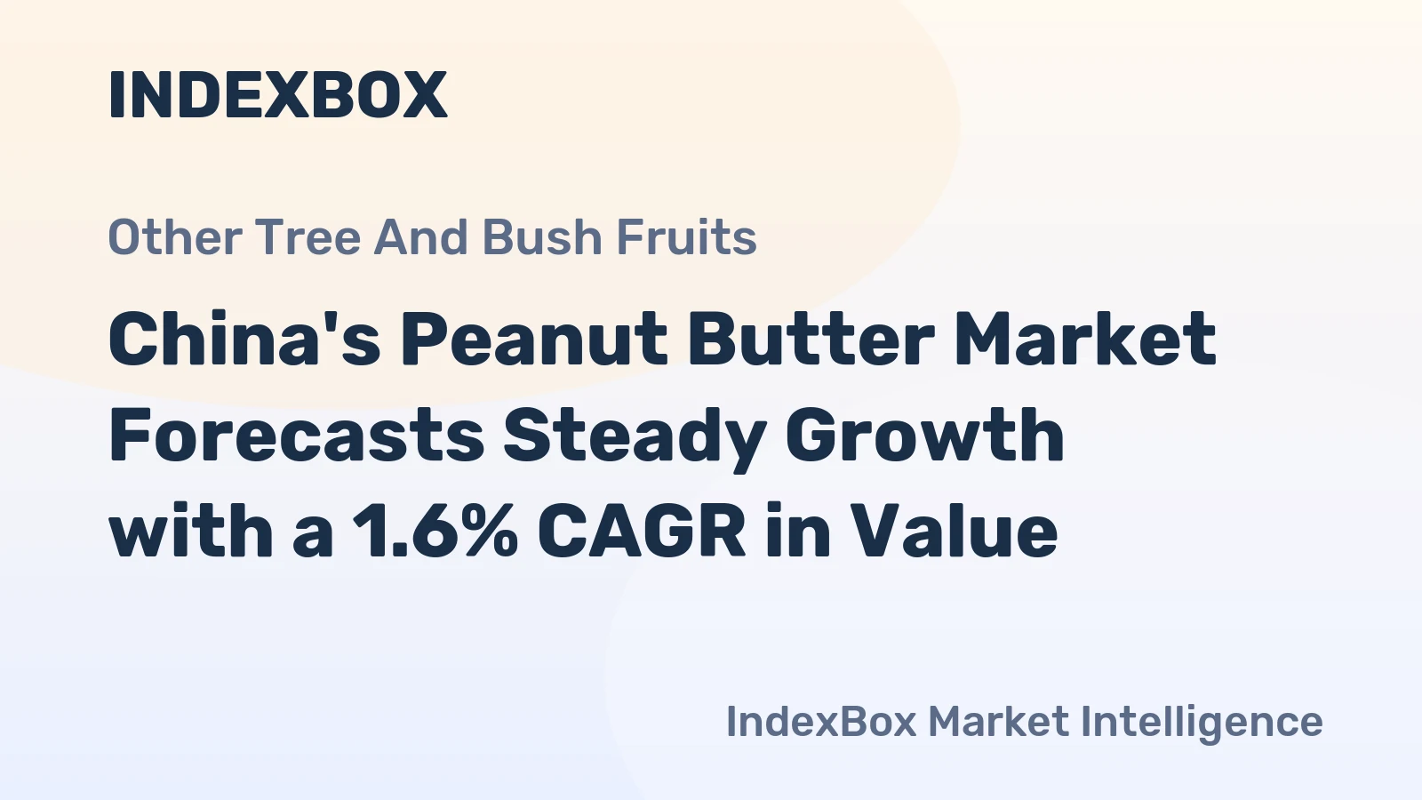 China's Peanut Butter Market Forecasts Steady Growth with a 1.6% CAGR in Value