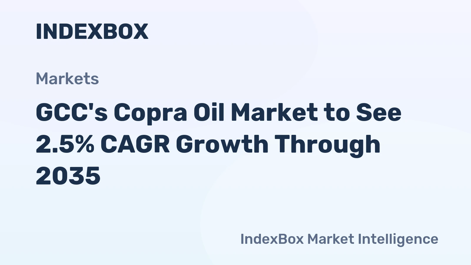 GCC's Copra Oil Market to See 2.5% CAGR Growth Through 2035