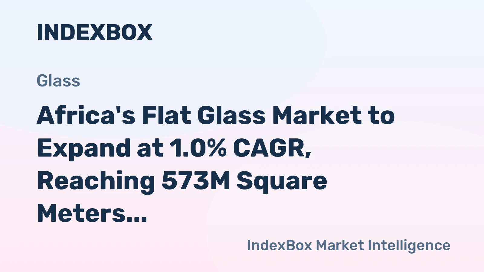 Africa's Flat Glass Market to Expand at 1.0% CAGR, Reaching 573M Square Meters by 2035