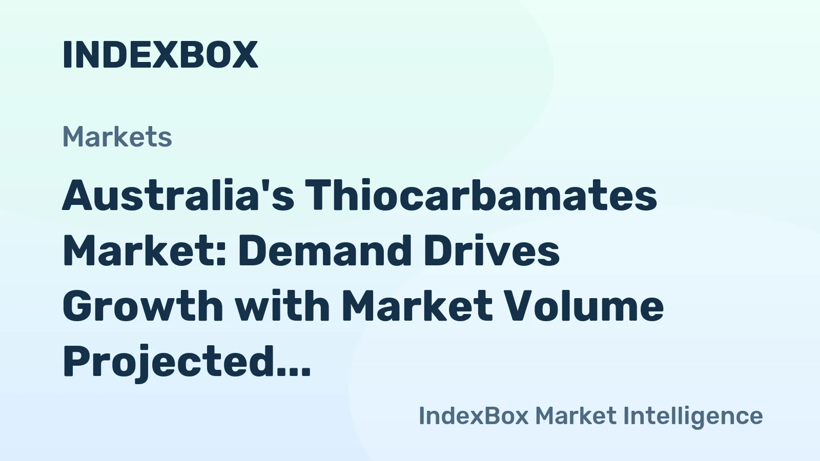 Australia's Thiocarbamates Market: Demand Drives Growth with Market Volume Projected to Reach 26K tons by 2035