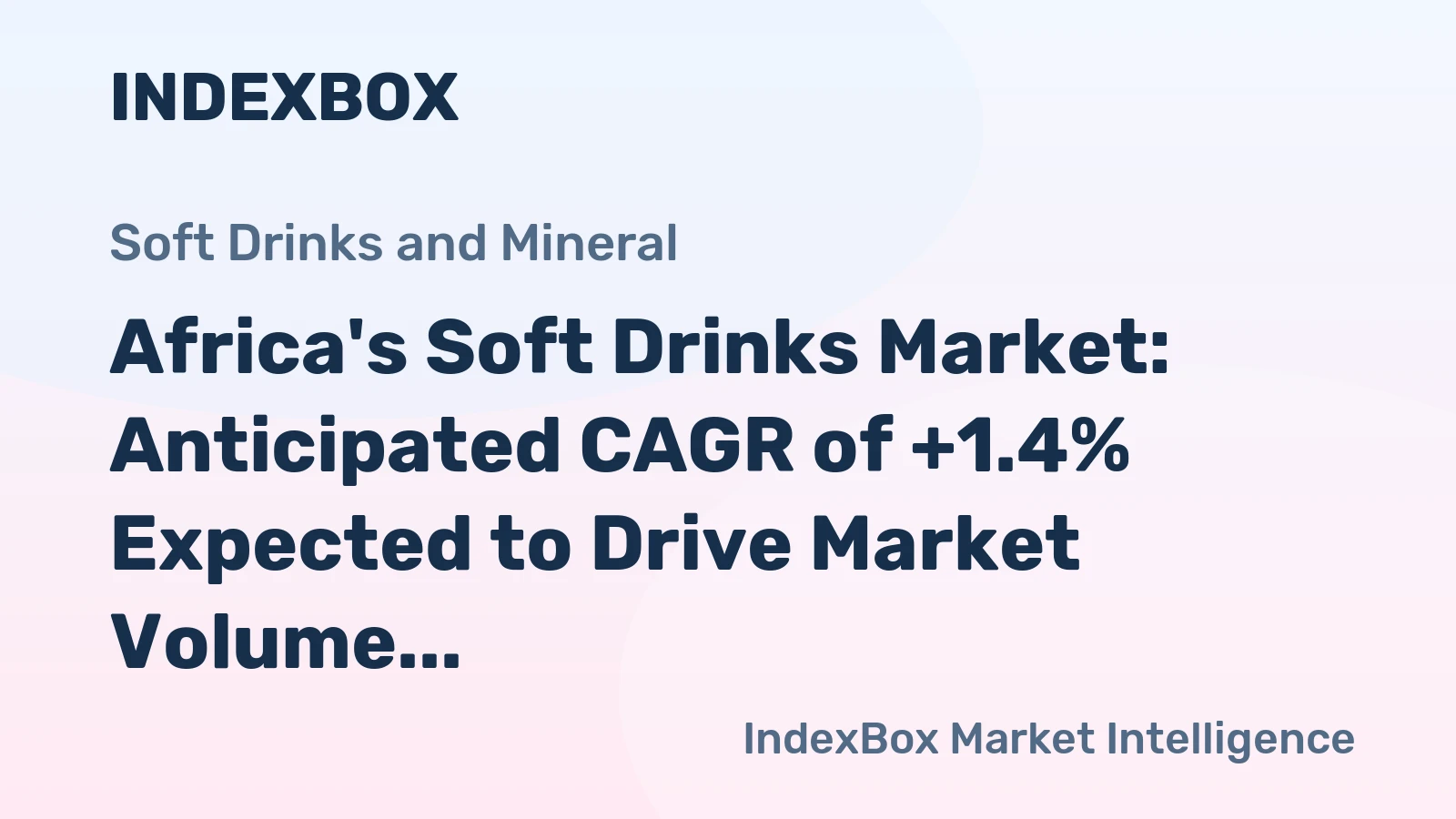 Africa's Soft Drinks Market: Anticipated CAGR of +1.4% Expected to Drive Market Volume to 96B Litres by 2035