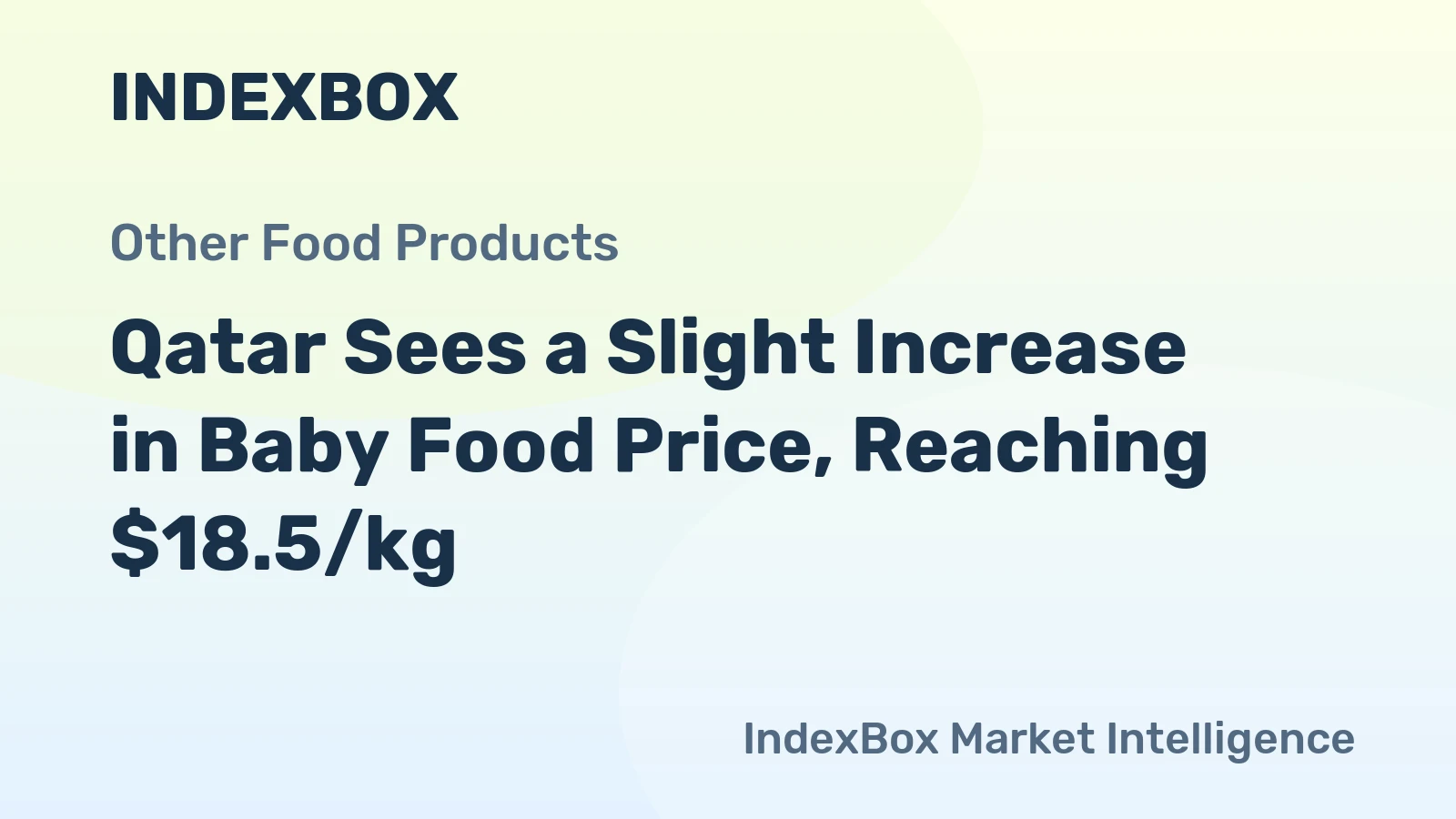 Qatar Sees a Slight Increase in Baby Food Price, Reaching $18.5/kg