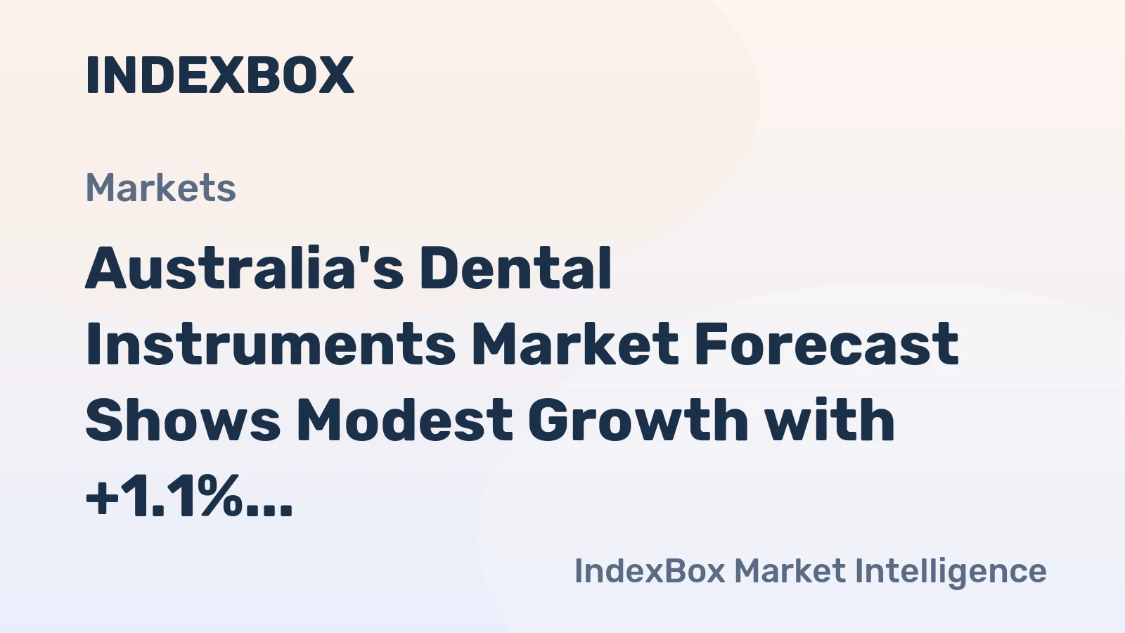 Australia's Dental Instruments Market Forecast Shows Modest Growth with +1.1% CAGR Through 2035