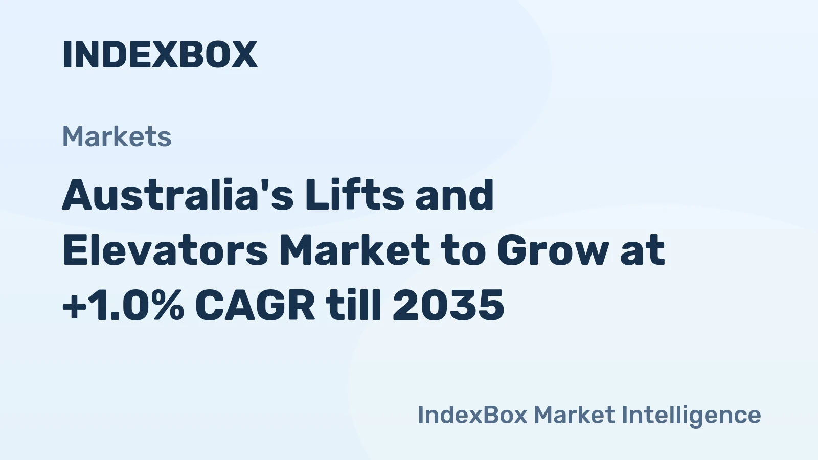 Australia's Lifts and Elevators Market to Grow at +1.0% CAGR till 2035