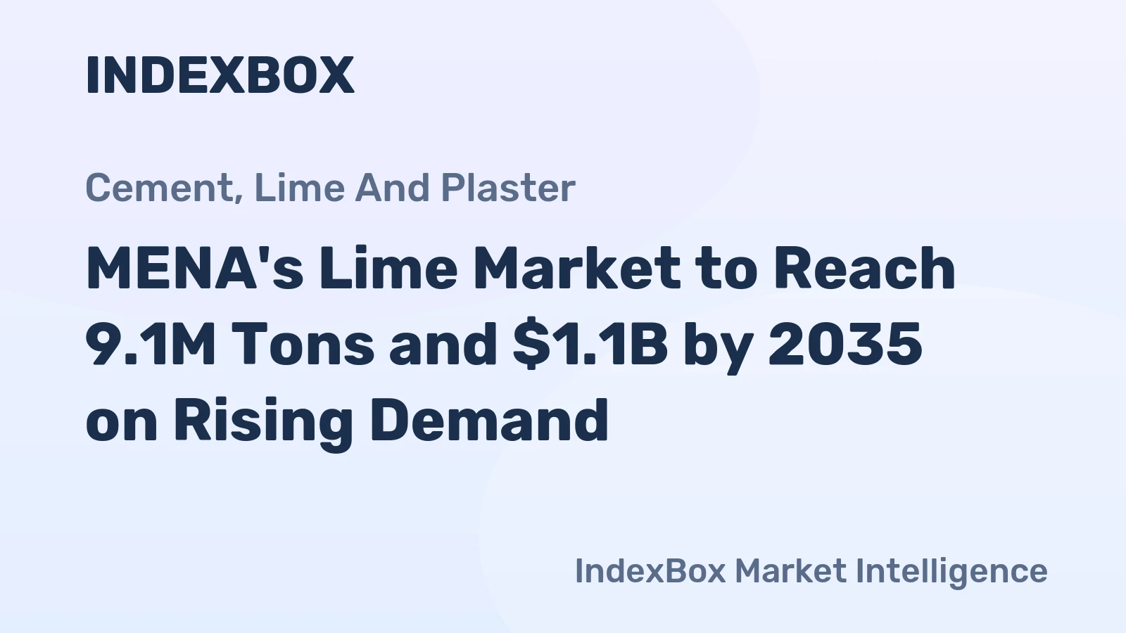 MENA's Lime Market to Reach 9.1M Tons and $1.1B by 2035 on Rising Demand