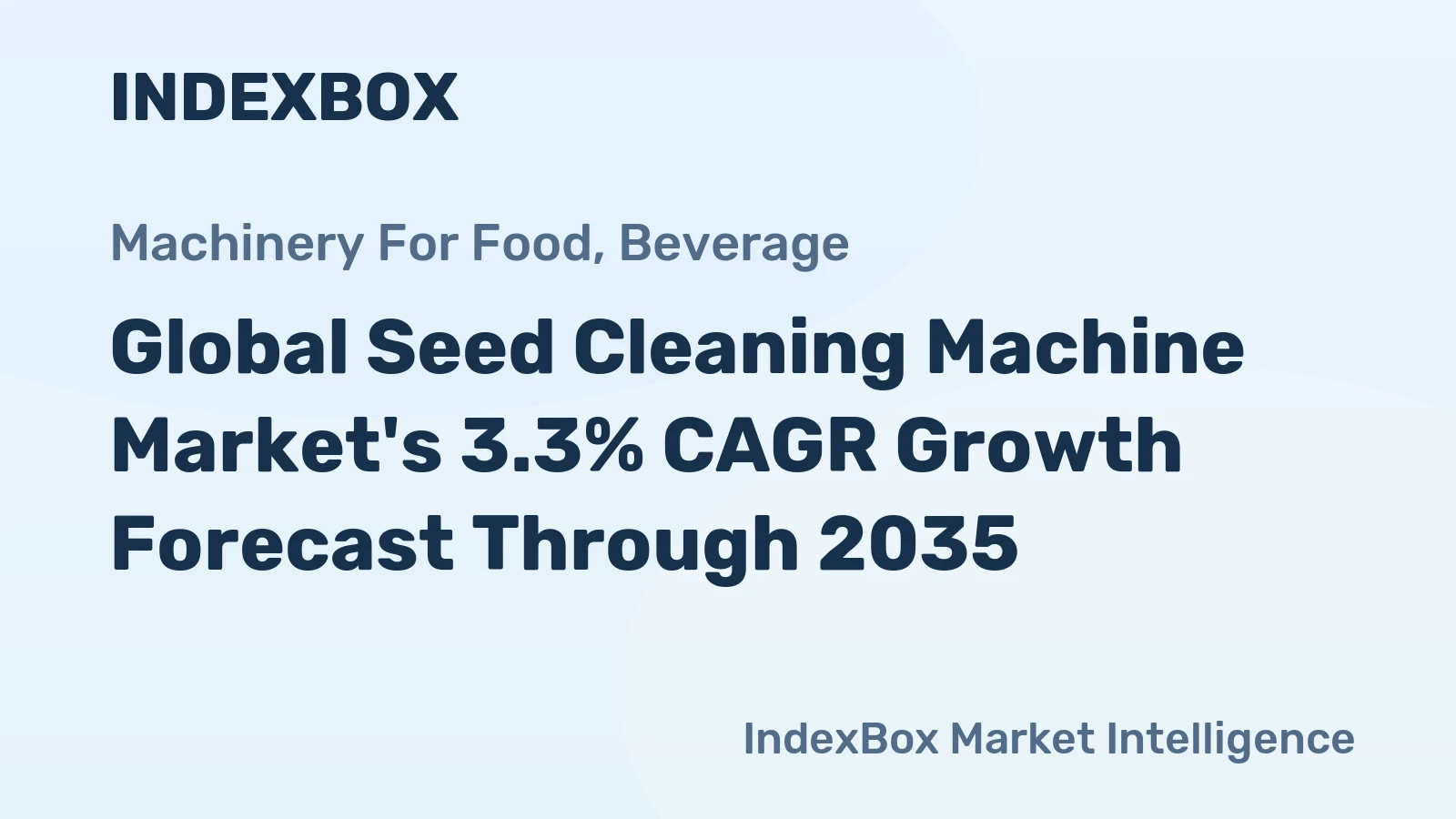 Global Seed Cleaning Machine Market's 3.3% CAGR Growth Forecast Through 2035