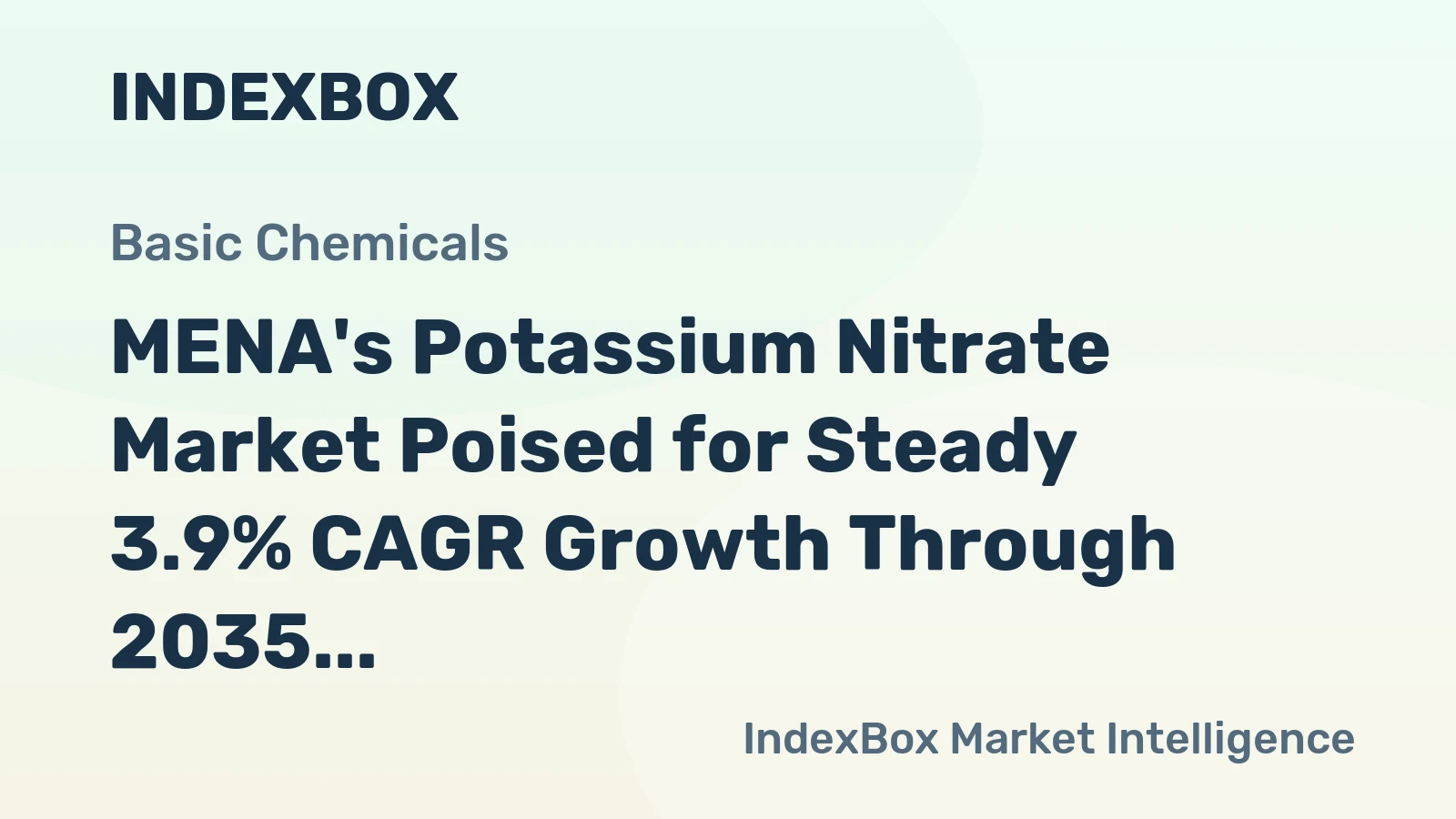 MENA's Potassium Nitrate Market Poised for Steady 3.9% CAGR Growth Through 2035