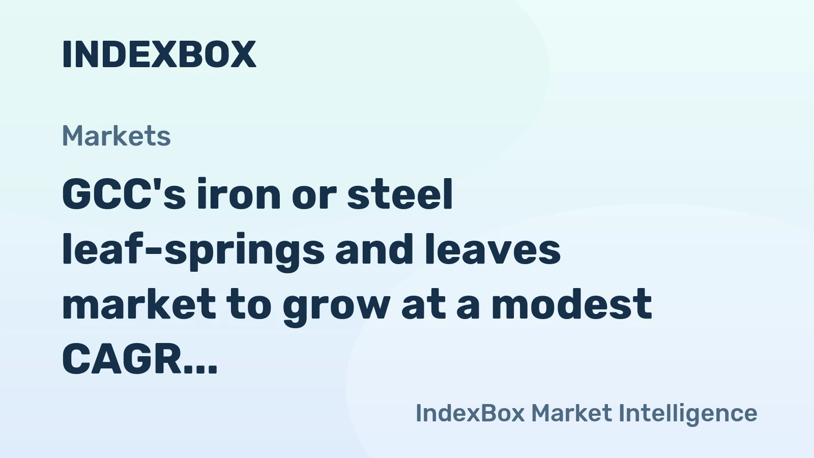 GCC's iron or steel leaf-springs and leaves market to grow at a modest CAGR of +0.2%, reaching 21K tons by 2035.