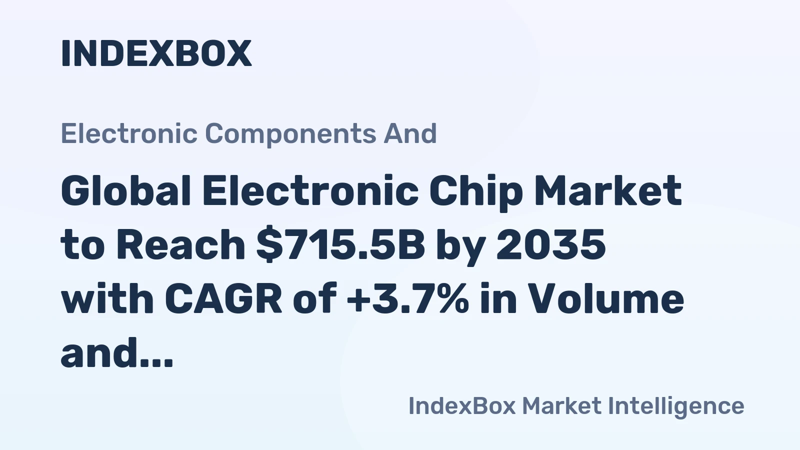 Global Electronic Chip Market to Reach $715.5B by 2035 with CAGR of +3.7% in Volume and +5.3% in Value Terms