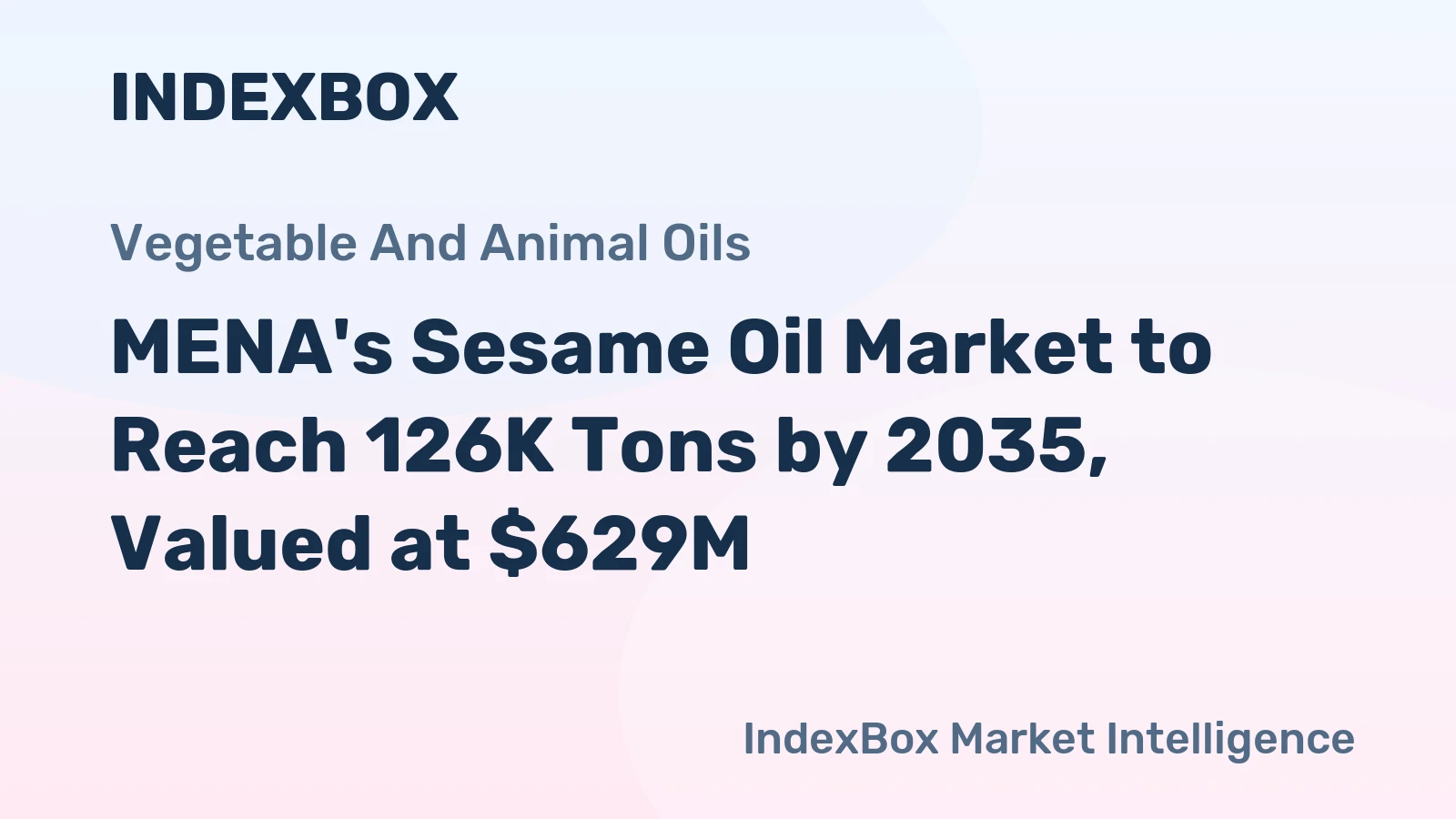 MENA's Sesame Oil Market to Reach 126K Tons by 2035, Valued at $629M