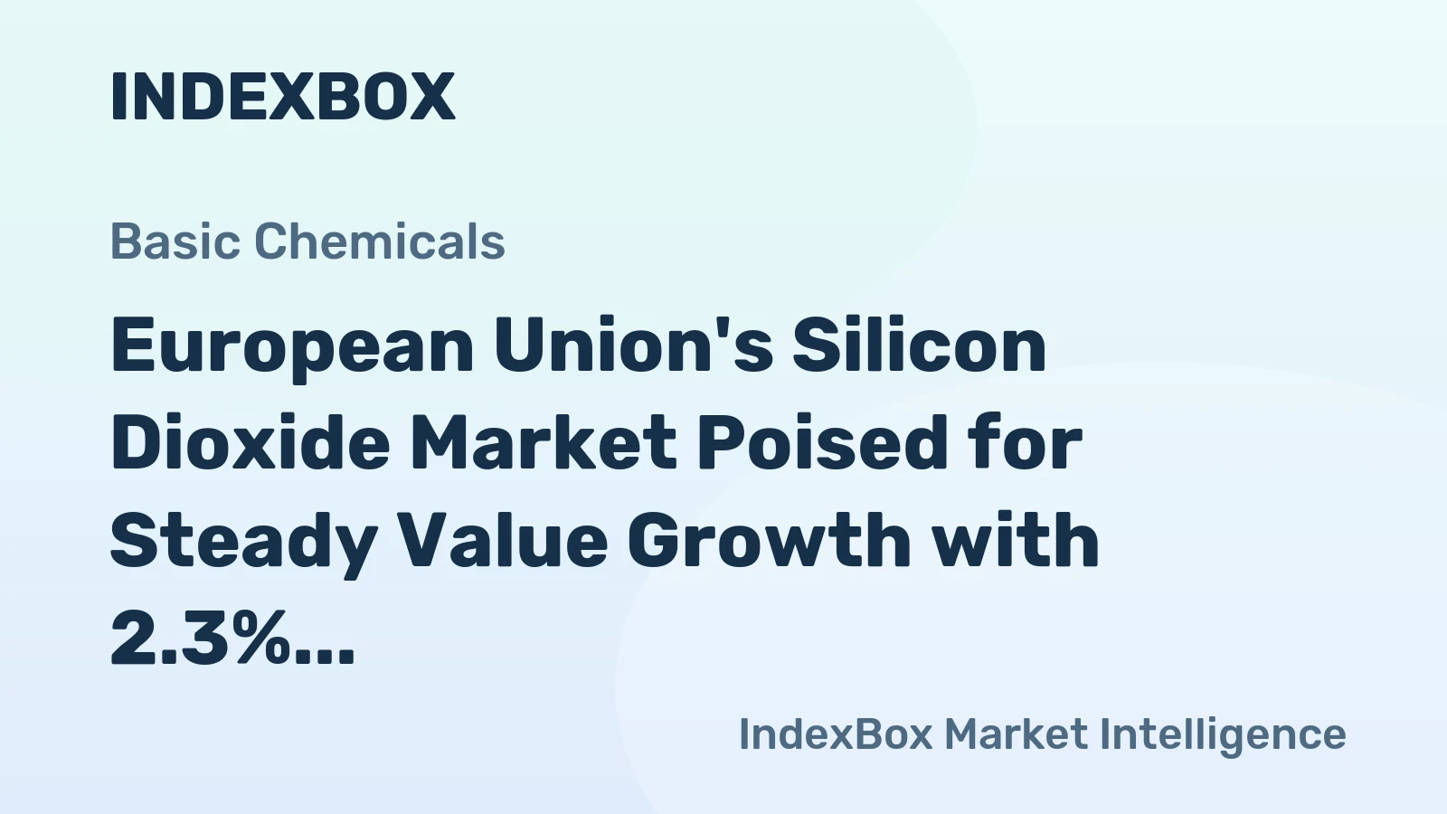 European Union's Silicon Dioxide Market Poised for Steady Value Growth with 2.3% CAGR Through 2035