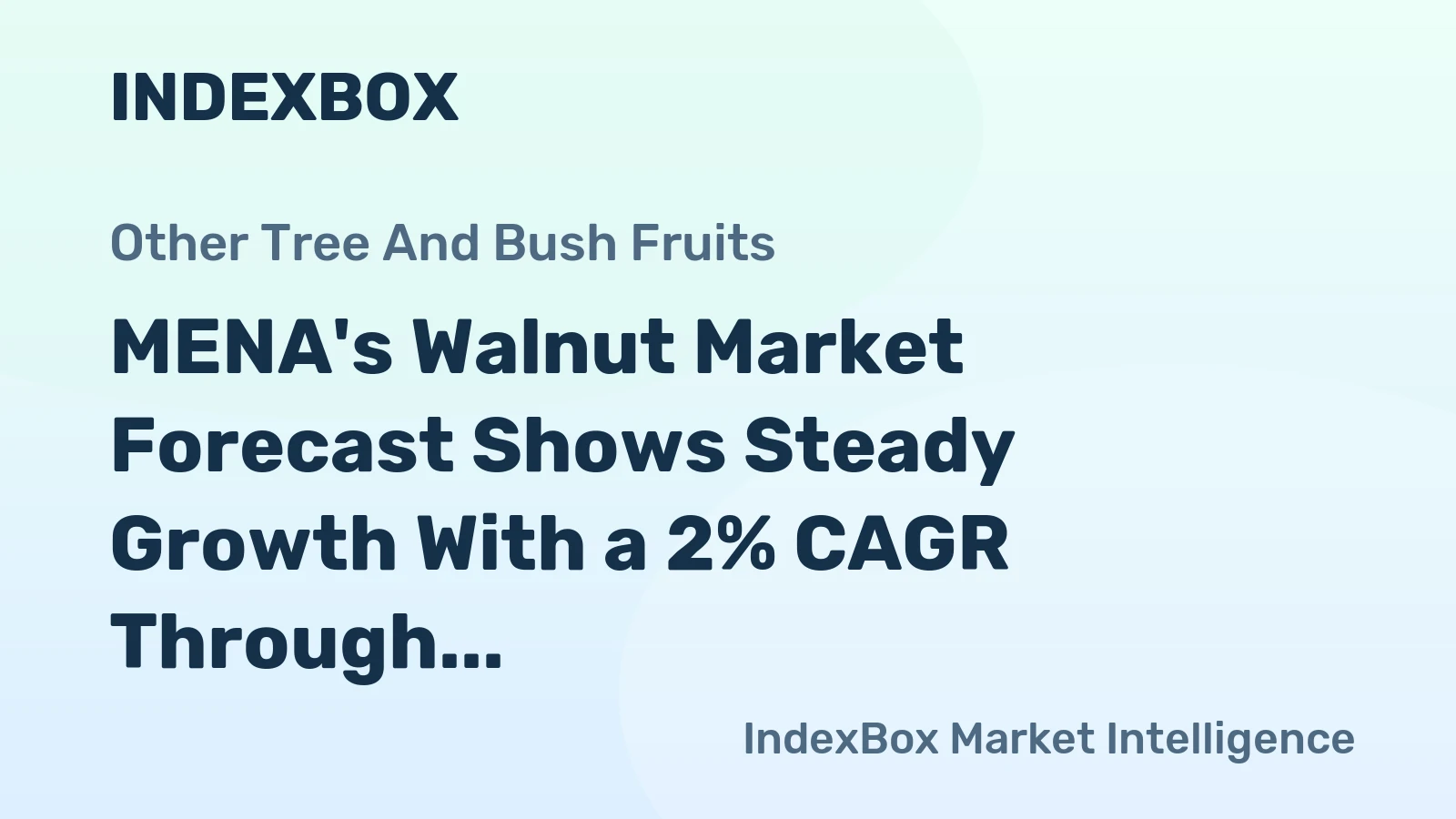 MENA's Walnut Market Forecast Shows Steady Growth With a 2% CAGR Through 2035