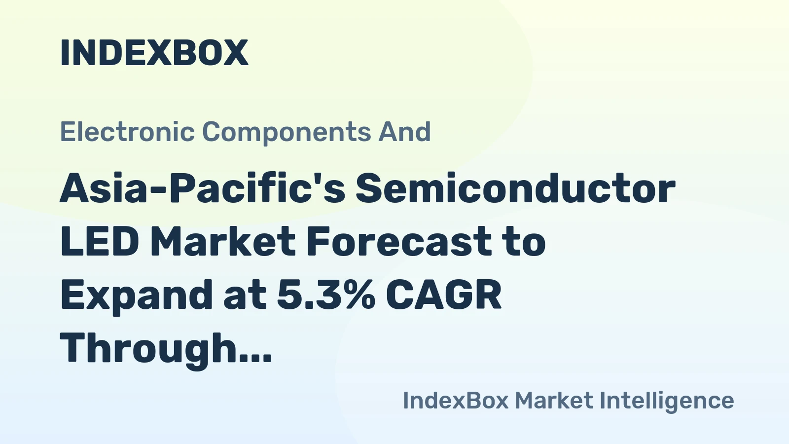 Asia-Pacific's Semiconductor LED Market Forecast to Expand at 5.3% CAGR Through 2035