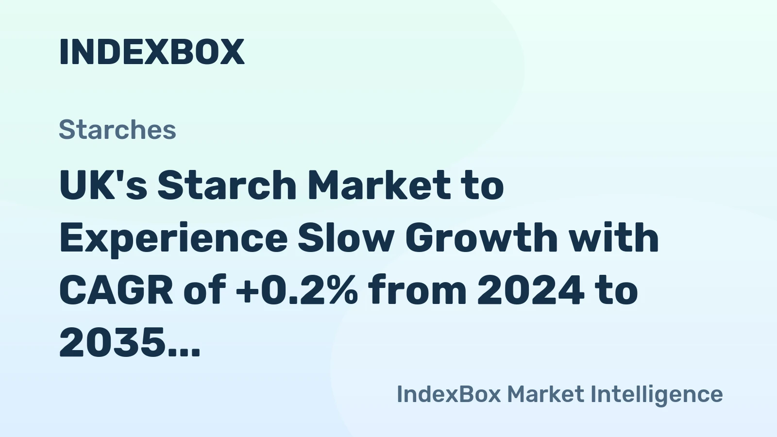 UK's Starch Market to Experience Slow Growth with CAGR of +0.2% from 2024 to 2035