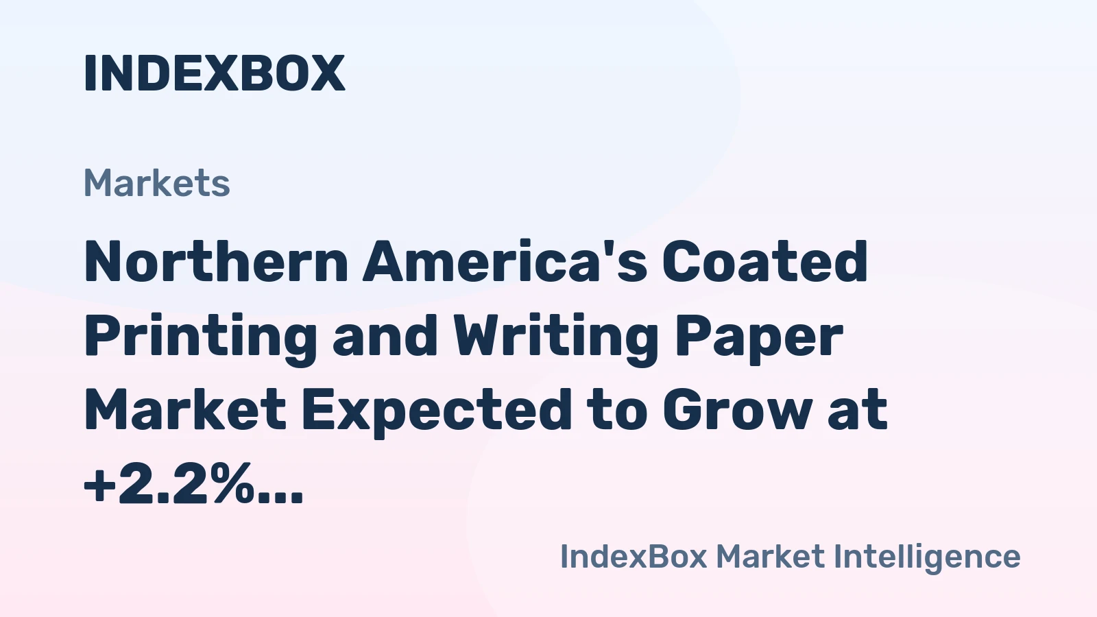 Northern America's Coated Printing and Writing Paper Market Expected to Grow at +2.2% CAGR Over Next Decade